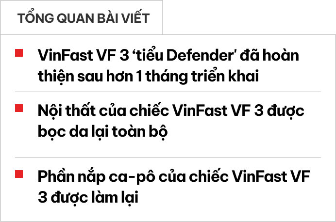 Thợ Việt biến VinFast VF 3 như 'tiểu Defender': Cản, đèn thiết kế lại ...