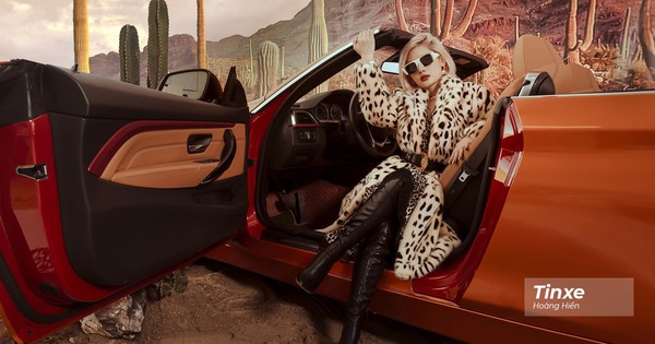 Linh Remy khoe vẻ đẹp cá tính và cực "Tây" bên chiếc BMW mui trần